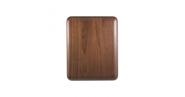 Logo Branded 8" x 10" Elliptical Edge Round Corner Genuine Walnut ...