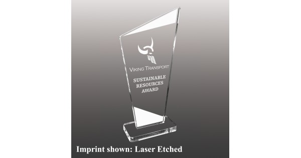 Customized Large Slant Top Etched Acrylic Award - Bravamarketing.com ...
