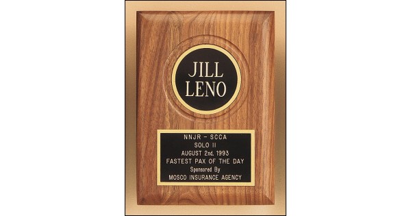 Logo Branded Sheffield Series American Walnut Plaque w/Brushed Brass ...