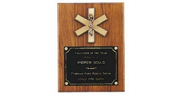 Promotional Wexford Series American Walnut Emergency Medical Award ...