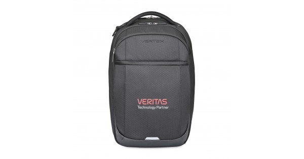 Vertex Brooklyn Laptop Backpack - Black with Logo - Bravamarketing.com ...