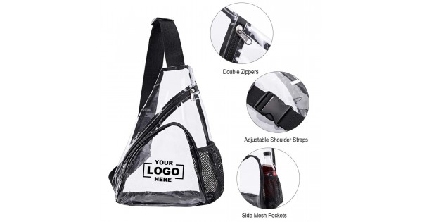 Custom Printed Clear PVC Sling Bag - Bravamarketing.com | Sport Bags
