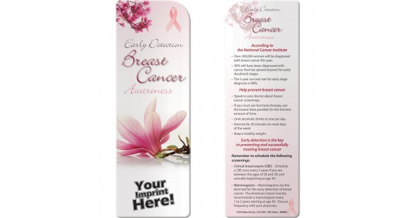 Bookmark - Breast Cancer Awareness: Early Detection Logo Printed ...