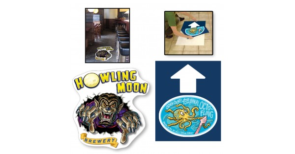 Logo Branded Floor Clings (27" x 22") - Bravamarketing.com | Decals