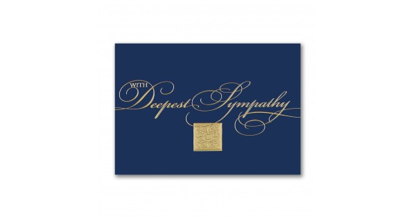 Royal Blue Sympathy Card Branded - Bravamarketing.com | Greeting Cards
