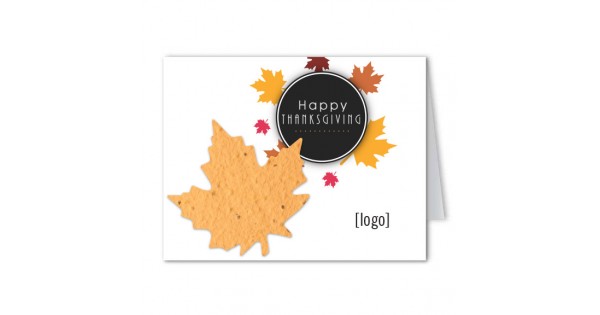 Thanksgiving Seed Paper Greeting Card - Design F with Logo ...