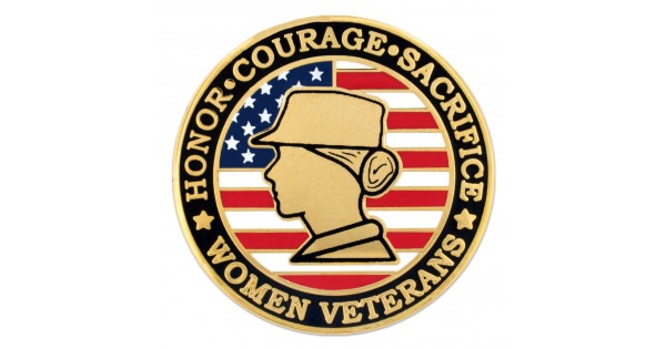 Customized Female Veteran Pin - Bravamarketing.com | Patriotic Pins