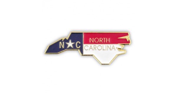 North Carolina State Pin with Logo - Bravamarketing.com | Patriotic Pins