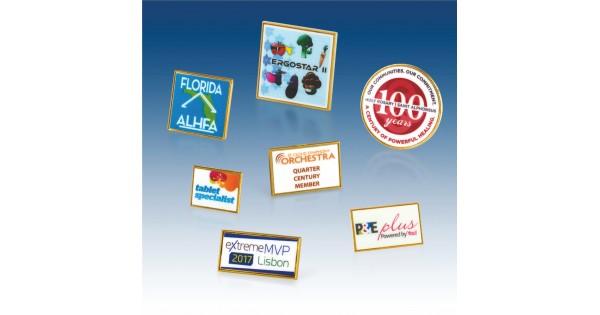 Digital Print Laminate Lapel Pin (1-1/4") with Logo - Bravamarketing ...