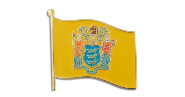 Custom New Jersey State Flag Pin - Bravamarketing.com | Patriotic Pins