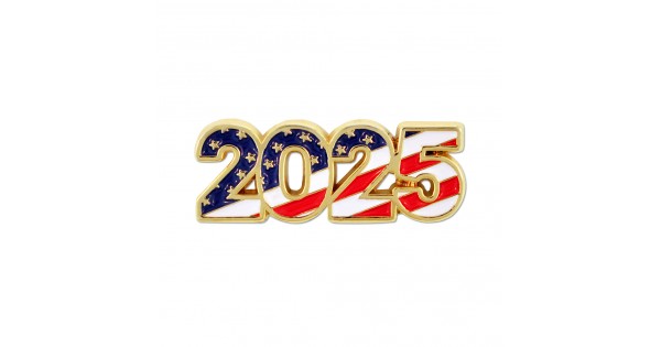 Custom 2025 Patriotic Year Pin - Bravamarketing.com | Patriotic Pins