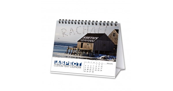 Aspect Custom Tent Calendar Branded - Bravamarketing.com | Desk Calendars