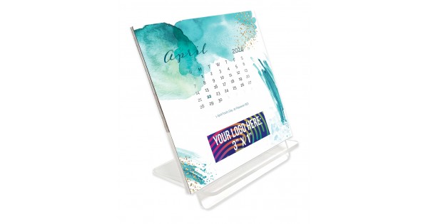 Acrylic Stand Desk Calendar Branded - Bravamarketing.com | Desk Calendars
