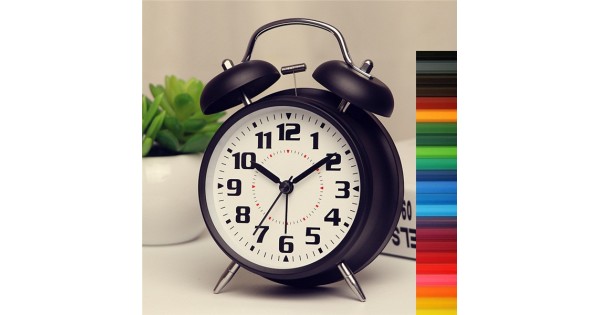 4" Classic Twin Bell Analog Alarm Clock Branded - Bravamarketing.com ...