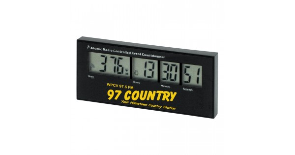 Logo Printed Clock - Ultimate Atomic Countdown Clock - Bravamarketing ...