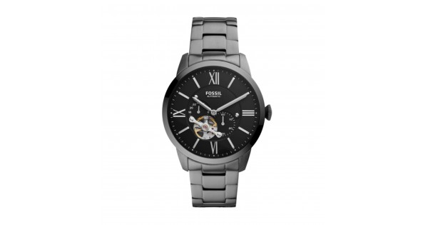 Fossil Townsman Automatic Smoke Stainless Steel Watch Custom Imprinted ...