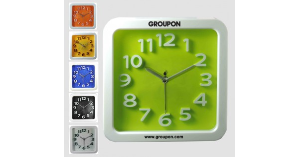 Large Retro Look Analog Alarm Clock Branded - Bravamarketing.com | Wall ...
