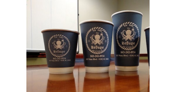 White Paper HOT Cups 12 Ounce Double Wall with Logo - Bravamarketing ...