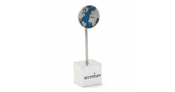 Custom Printed Globe Magnet Note Holder - Bravamarketing.com | Note Holders