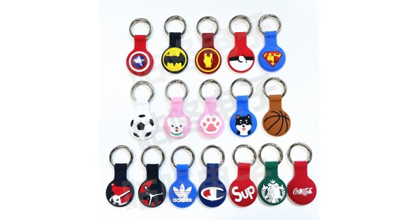 Logo Branded Silicone air tag case with keychain ring airtag cover ...