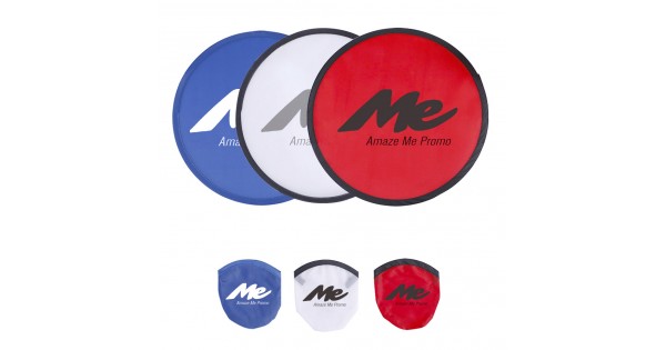 10" Foldable Flying Disc w/Pouch with Logo - Bravamarketing.com | Frisbees