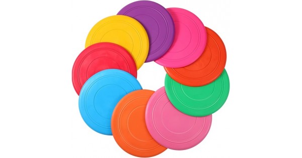 7 Inch Colorful Disk Flyer Rubber Throwing Disc with Logo ...