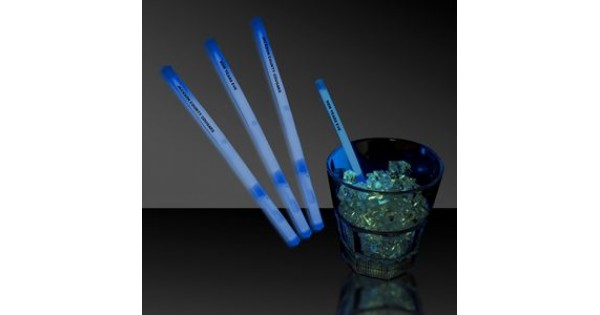 Logo Branded 5" Hot Stamp Blue Glow Swizzle Stick - Bravamarketing.com ...