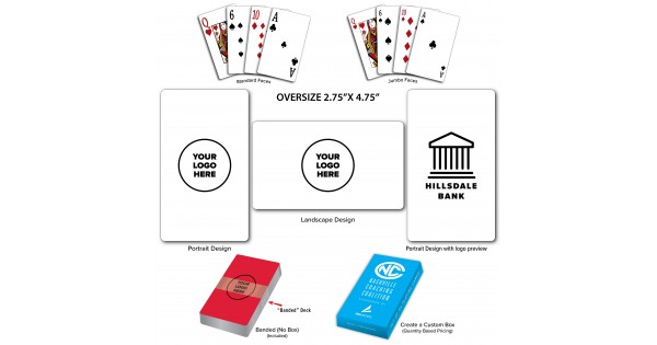 Logo Branded Oversized Full Color Playing Cards - Bravamarketing.com ...