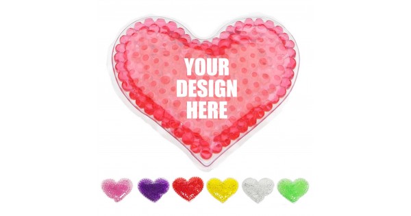 Personalized Heart Shaped Hot Cold Pack - Bravamarketing.com | Gel ...