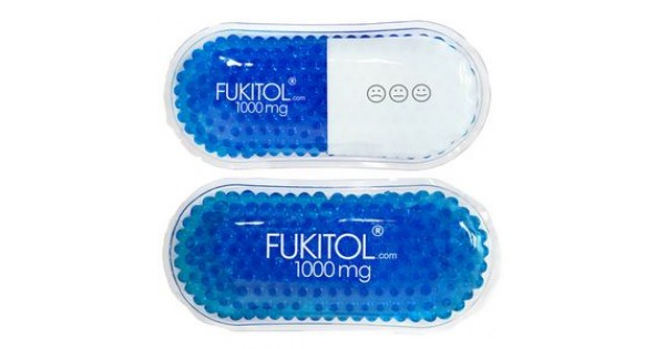 Logo Branded Blue Pill Capsule Hot/Cold Pack w/Gel Beads ...