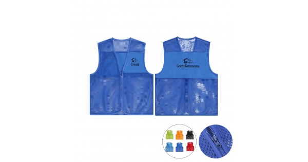Custom Printed:Logo Branded Mesh Volunteer Safety Vest - Bravamarketing ...