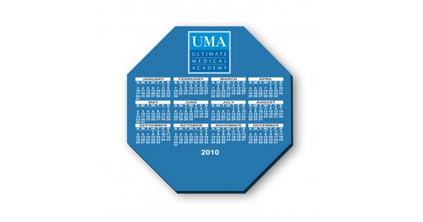 8"X8" Octagon Shape Hard Top Custom Calendar Mouse Pad 1/8" Foam Base ...