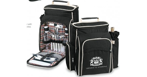 Logo Branded Deluxe Picnic Backpack For Two - Bravamarketing.com ...