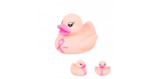 Pink Ribbon Rubber Duck (direct import) with Logo - Bravamarketing.com ...