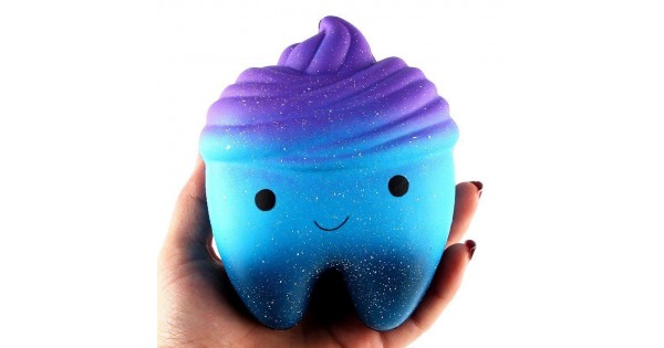 Slow Rising Stress Release Squishy Galaxy Tooth with Logo ...