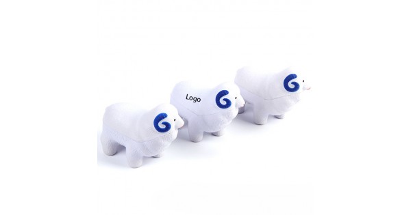 Personalized Sheep Shape Squeeze Toy Stress Reliever - Bravamarketing ...