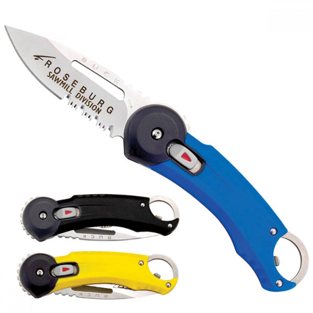 Buck Redpoint Lockback Knife with Logo - Bravamarketing.com | Knives