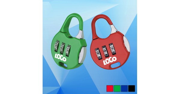 Personalized Security 3 Combination Luggage Padlock - Bravamarketing ...