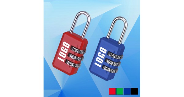 Customized Luggage Shaped Digit Code Padlock - Bravamarketing.com | Locks