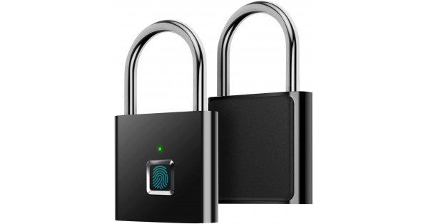 Fingerprint Padlock USB Charging with Logo - Bravamarketing.com | Locks