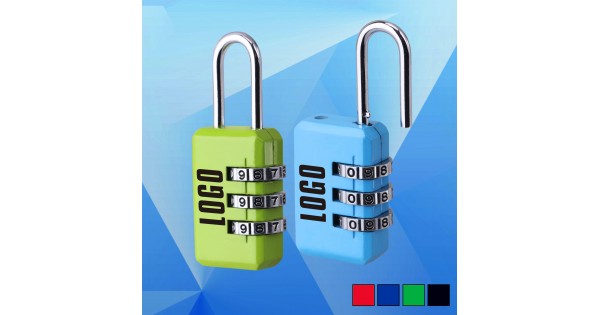 Luggage Shaped Digit Coded Lock with Logo - Bravamarketing.com | Locks