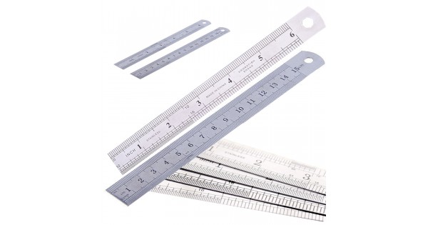 Logo Branded Flexible Metal Ruler with inches and metric Measuring Tool ...