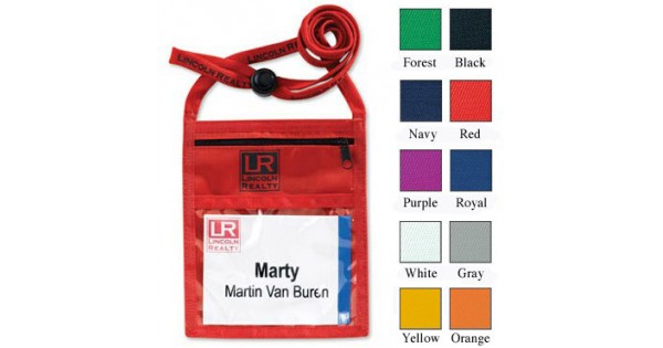 Custom Imprinted Large Sponsor's Choice Neck Wallet w/ Printable ...