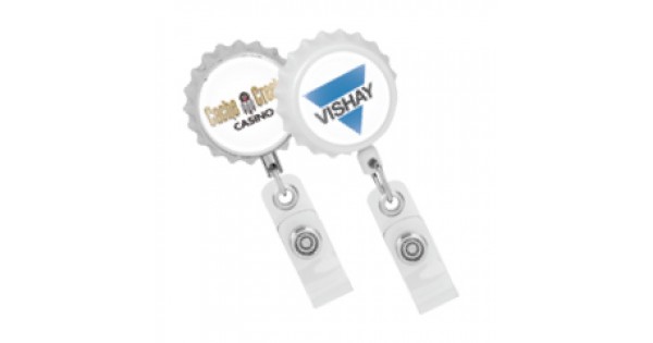 Custom Retract-A-Badge Bottle Cap Badge Retractor - Bravamarketing.com ...