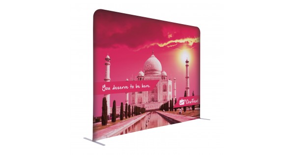 8'W x 72"H EuroFit Straight Wall Kit with Logo - Bravamarketing.com ...
