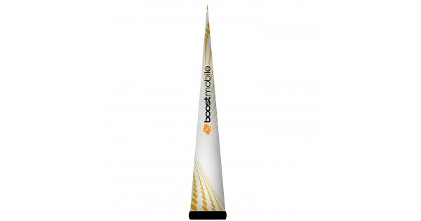 10'H White AirePin Cone (Boost Mobile) with Logo - Bravamarketing.com ...