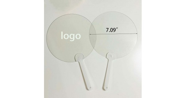 Custom Round Plastic Hand Fan - Bravamarketing.com | Signs