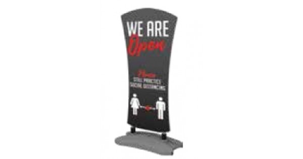 Promotional Contour Single-Sided Outdoor Sign Wave 2 w/Fillable Base ...
