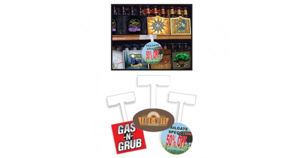 Logo Branded Custom Oval Shelf Talker - Bravamarketing.com | Signs