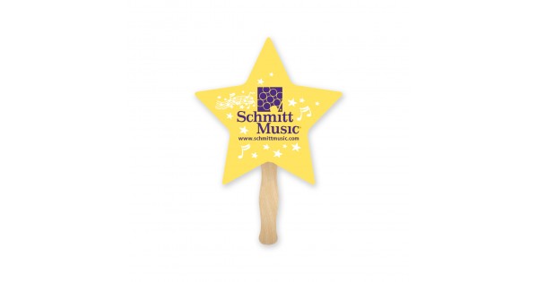 Star Sandwich Hand Fan with Logo - Bravamarketing.com | Signs